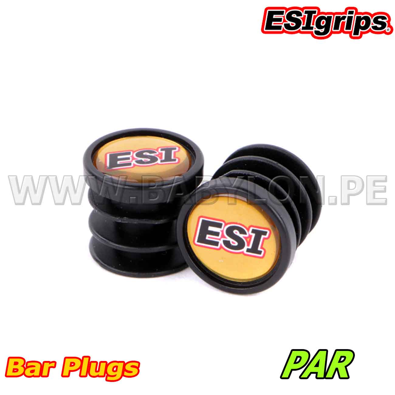 Tapones ESI GRIPS Bar Plugs black Original » Babylon Imports Bike Official