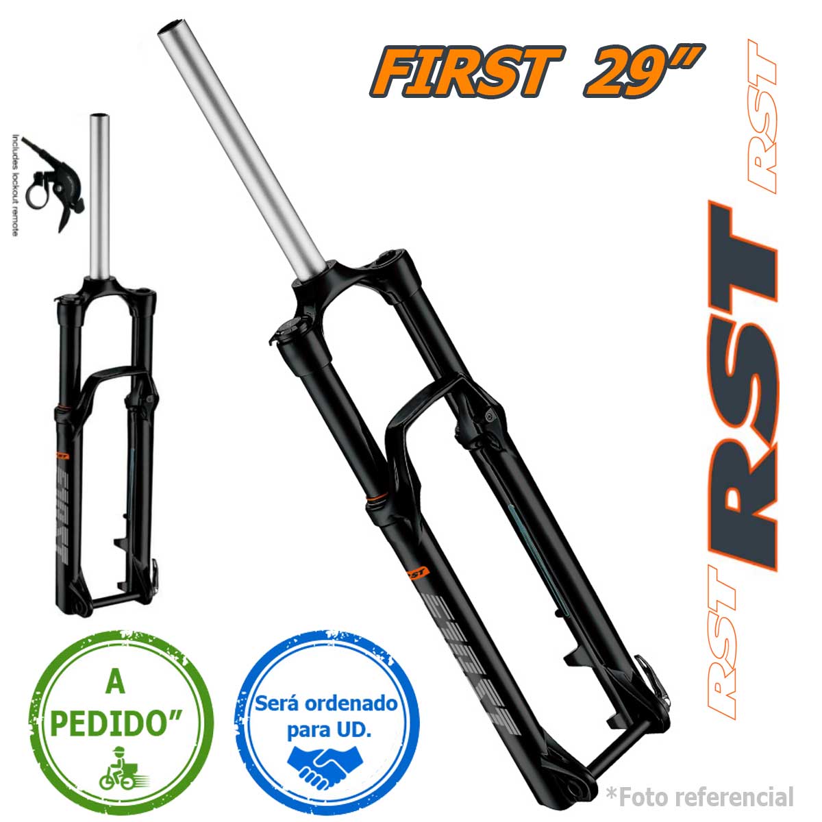 HORQUILLA SUSPENSIÓN RST FIRST 29" TRL CROSS COUNTRY 110x15 AIRE 120mm ...