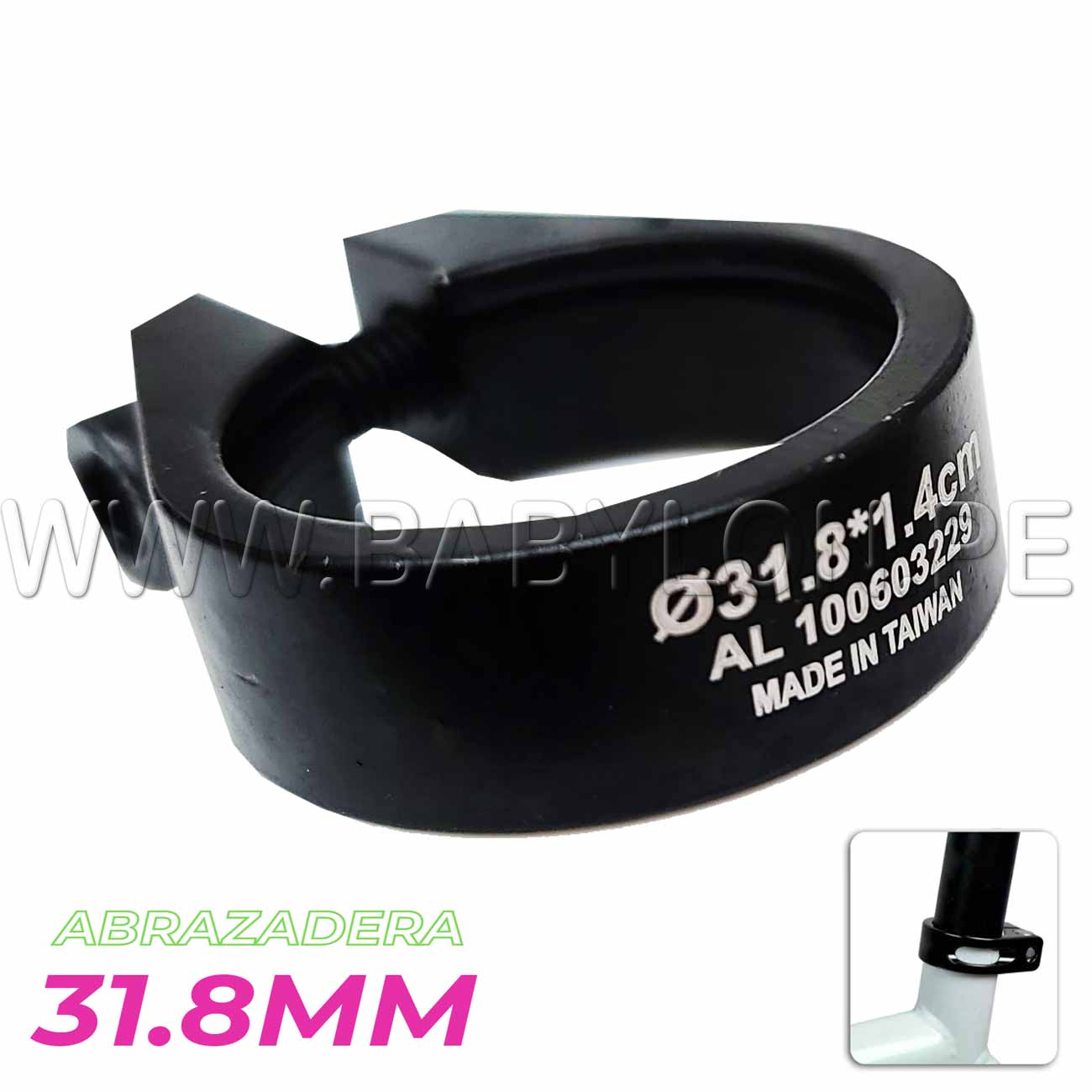 Ajuste de tija 31.8mm aluminio TAIWAN C/ PERNO » Babylon Imports Bike ...