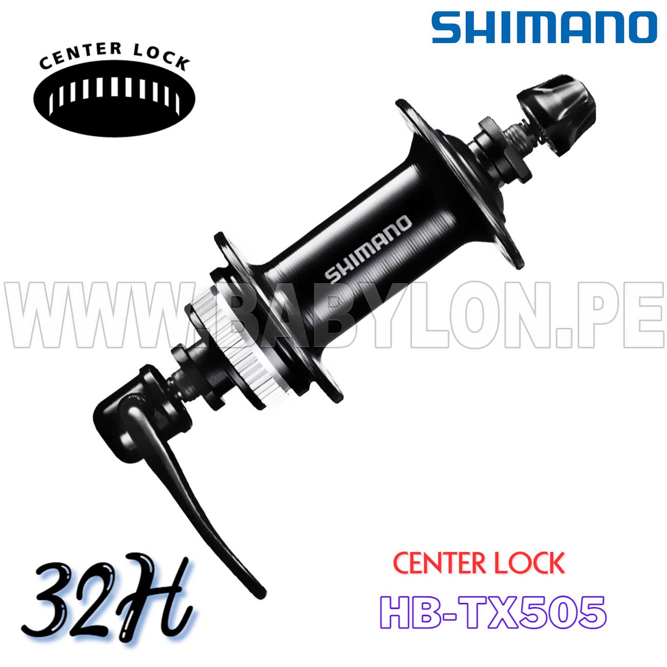 MAZA DELANTERO SHIMANO HB-TX505 32H CENTER LOCK | IND. PACK » Babylon ...