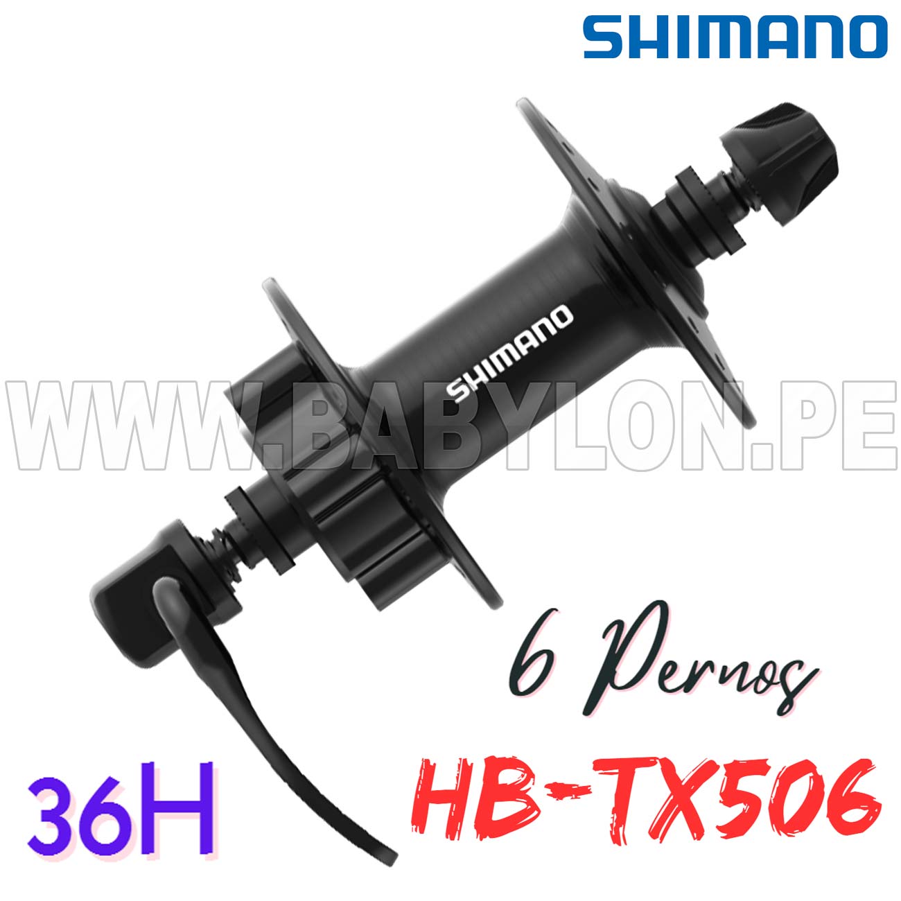 MAZA SHIMANO DELANTERA HB-TX506 MTB QR BLACK - 6 PERNOS | 36H A GRANEL » Babylon Imports Bike ...