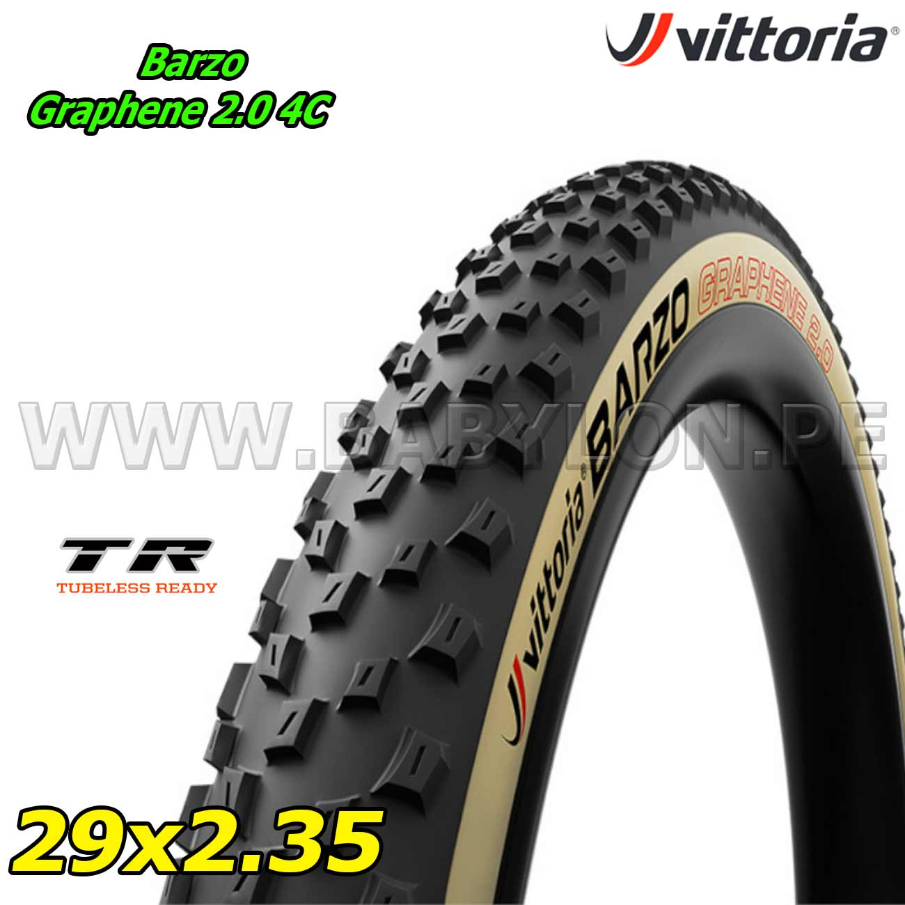 Llanta VITTORIA Barzo 29x2.35 TL Ready Graphene 2.0 4C (1 und ...