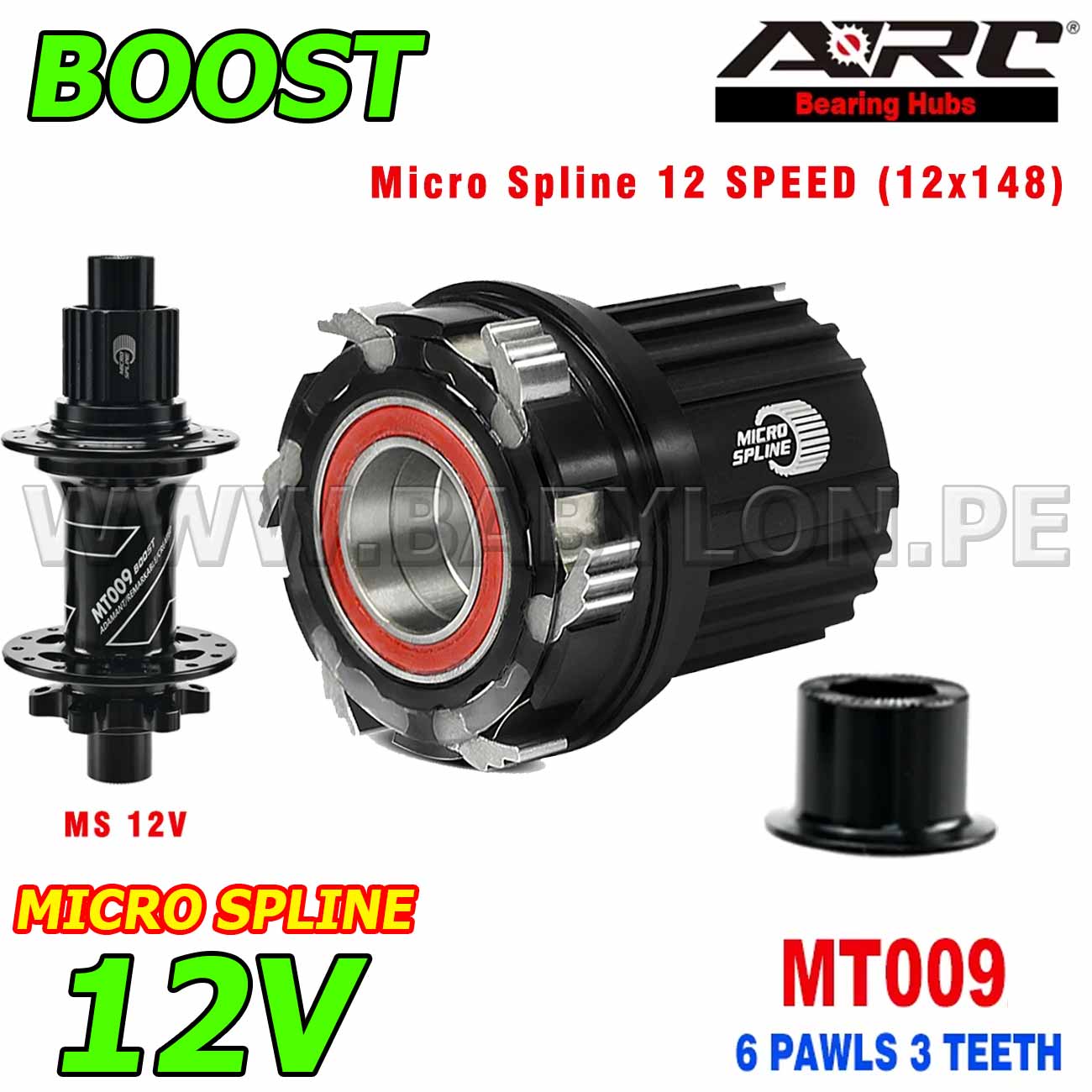 Núcleo Micro Spline Arc BOOST Mt009 + Tapa (12v) para 12x148mm » Babylon Imports Bike Official